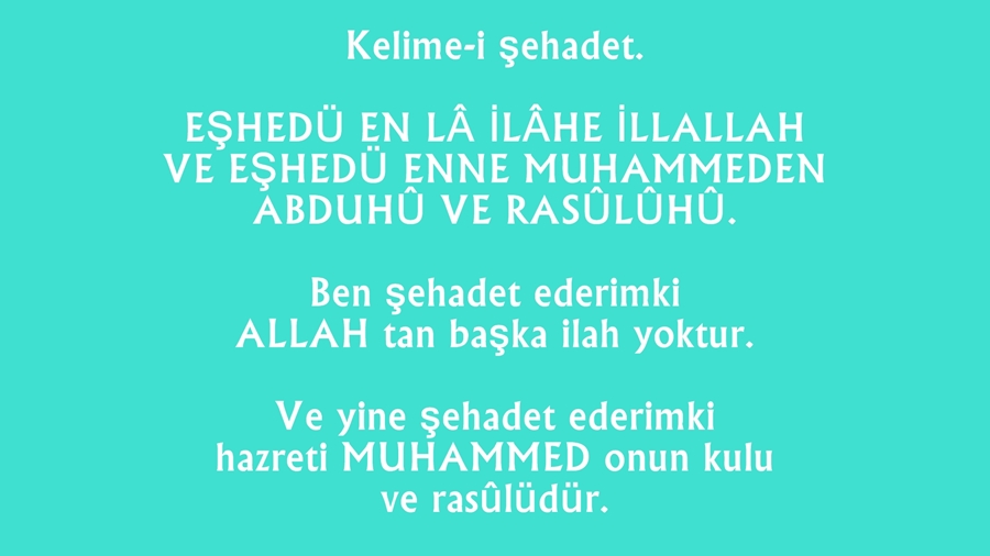 kelime i şehadet - uludağ sözlük